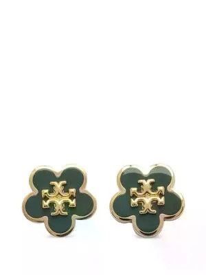 Tory Burch Kira Enamel Flower Stud Earrings - Gold