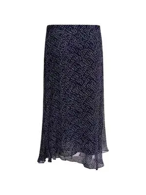MARANT ETOILE Lycia Asymmetric Patterned Midi Skirt