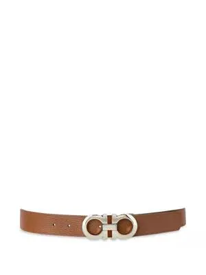FERRAGAMO Reversible Gancini Belt - Brown