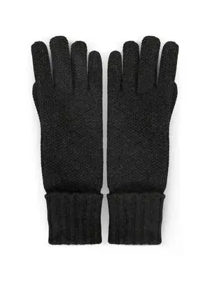 MOORER Ribbed-trim Gloves - Grey