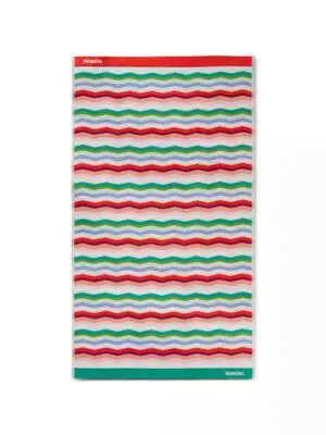 Missoni Chevron-pattern Cotton Beach Towel - White