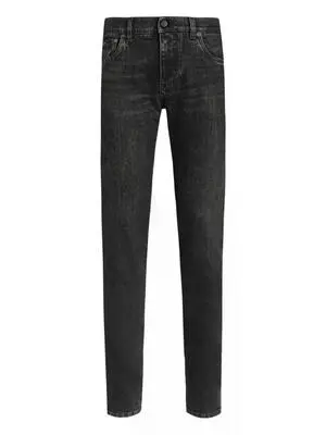 Dolce & Gabbana Black Wash Jeans For Men