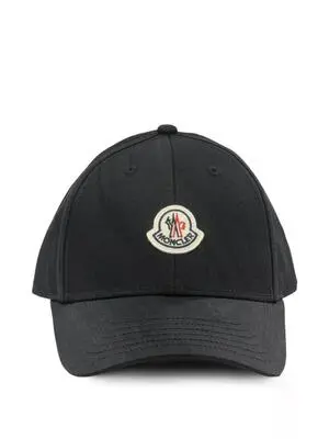 Moncler Logo Patch Baseball Cap - Black