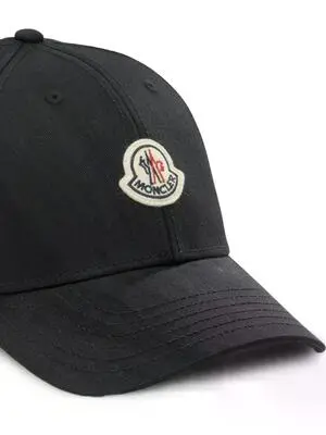 Moncler Logo Patch Baseball Cap - Black