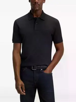 BOSS Pallas Polo Shirt In Cotton Piqué With Embroidered Logo - Blue