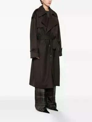 THE FRANKIE SHOP Dursley Tailored Trench Coat - Brown