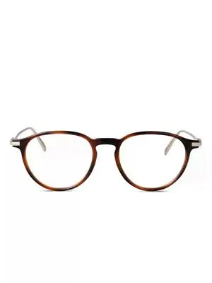 FERRAGAMO Round Frame Eyeglasses - Brown
