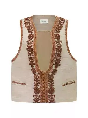 INTO THE EAST Beaded Waistcoat - Neutrals