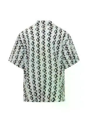 LANVIN Cuban Collar Patterned Shirt