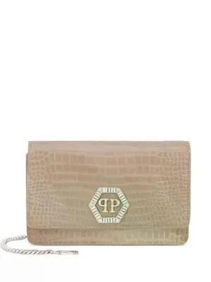 Philipp Plein Hexagon Logo Clutch