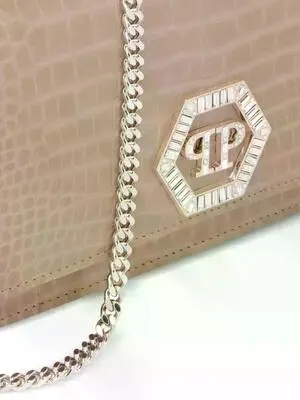 Philipp Plein Hexagon Logo Clutch