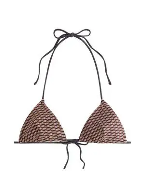 Kith Talia Li Logo Bikini Top - Brown