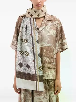 PIERRE-LOUIS MASCIA Aloesta Geometric Print Scarf