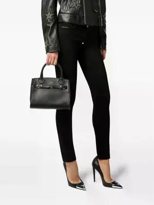 Philipp Plein Dynasty Leather Tote - Black