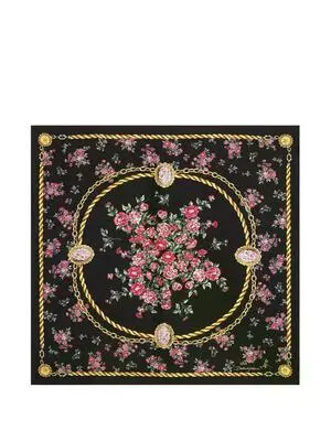 Dolce & Gabbana Chain Floral Scarf - Black
