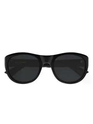Saint Laurent Maxime Round-frame Sunglasses - Black