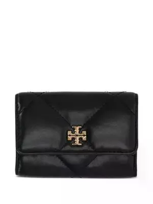 Tory Burch Quilted Logo Wallet - Black