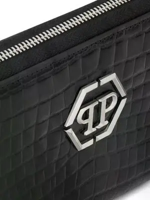 Philipp Plein Croc-embossed Zip-around Wallet