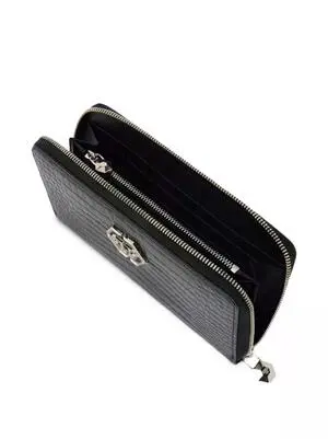 Philipp Plein Croc-embossed Zip-around Wallet