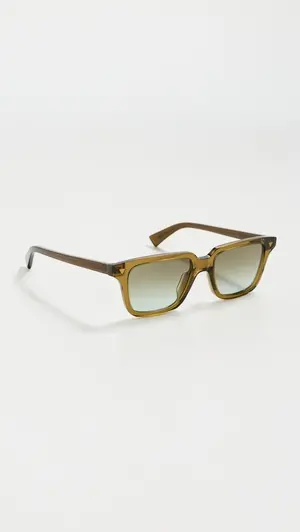Bottega Veneta Triangle Stud Rectangle Sunglasses