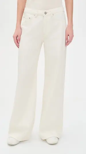 DL1961 Alex Baggy Low Rise Jeans - Eggshell Aura
