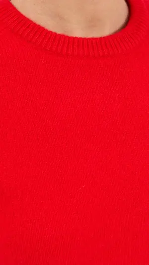 Sablyn Jones Cashmere Raglan Top - Scarlet