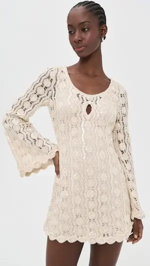 Alexis Micah Mini Dress - Beaded Macrame