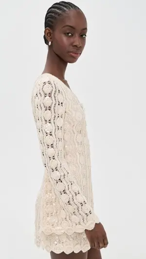 Alexis Micah Mini Dress - Beaded Macrame