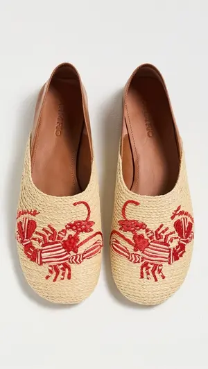 Farm Rio Raffia Flat Loafers
