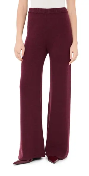 THE ELDER STATESMAN Juniper Cashmere Pants - Bordeaux