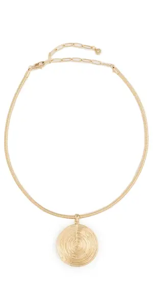 Ettika Statement Swirl Pendant Choker - Gold