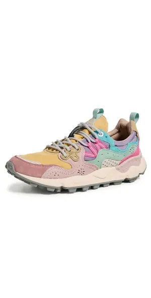 Flower Mountain Round Toe Sneakers For Women