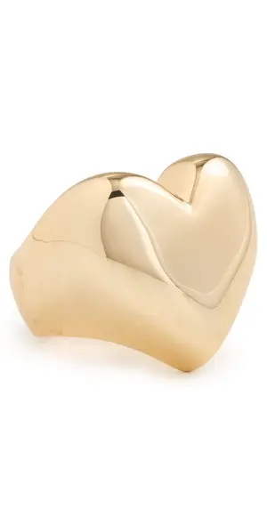JENNIFER FISHER Puffy Heart Ring - Yellow Gold