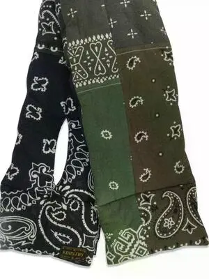 Kapital Paisley Patchwork Scarf - Green