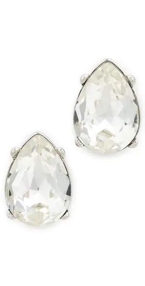 KENNETH JAY LANE Teardrop Pierced Earrings - Crystal