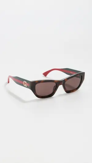 Gucci Web Stripe Cat Eye Sunglasses