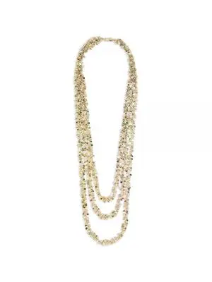 Max Mara Lobster-fastening Beaded Necklace - Gold