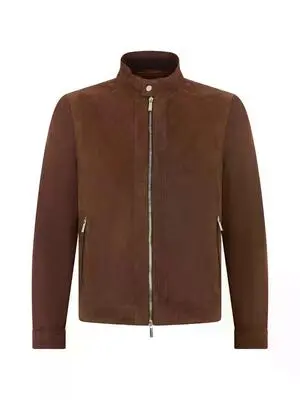 MOORER Zipped Suede Jacket