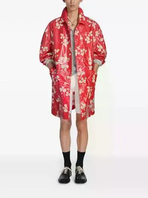 Dries Van Noten Printed Coated Coat