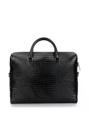 Philipp Plein Crocodile Print Laptop Bag