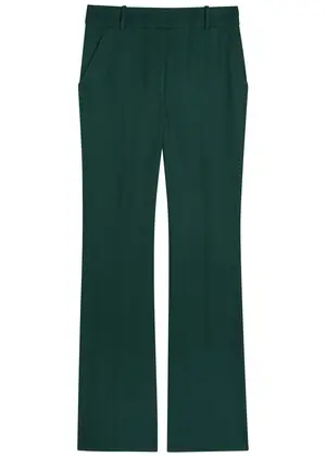 Veronica Beard Flared-leg Trousers - Dark Green