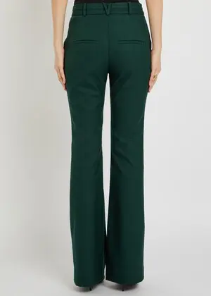 Veronica Beard Flared-leg Trousers - Dark Green