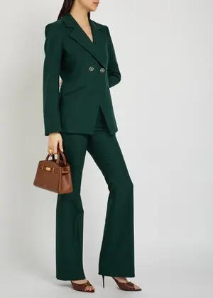 Veronica Beard Flared-leg Trousers - Dark Green