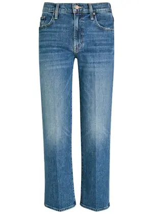 MOTHER The Mid Rise Rambler Slim Straight-leg Stretch-denim Jeans - Indigo