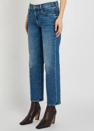 MOTHER The Mid Rise Rambler Slim Straight-leg Stretch-denim Jeans - Indigo