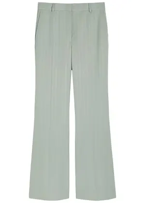 Stella McCartney Bootcut Wool Trousers - Sage