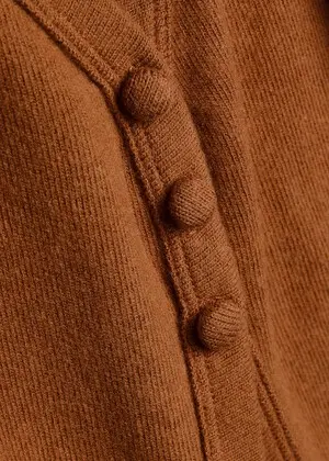 REFORMATION Millie V-neck Knit Top - Brown