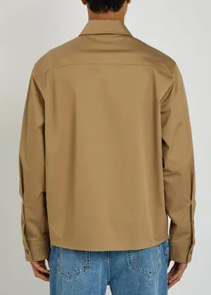Moncler Logo Stretch-cotton Overshirt - Sand