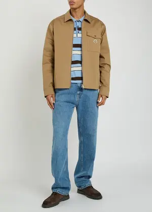 Moncler Logo Stretch-cotton Overshirt - Sand