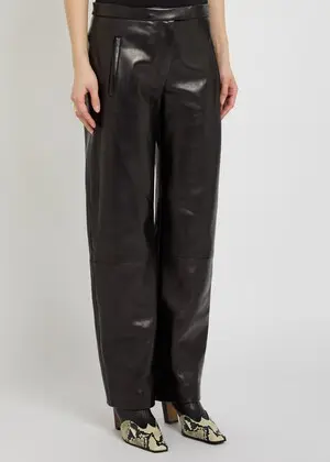 Khaite Miles Leather Trousers
